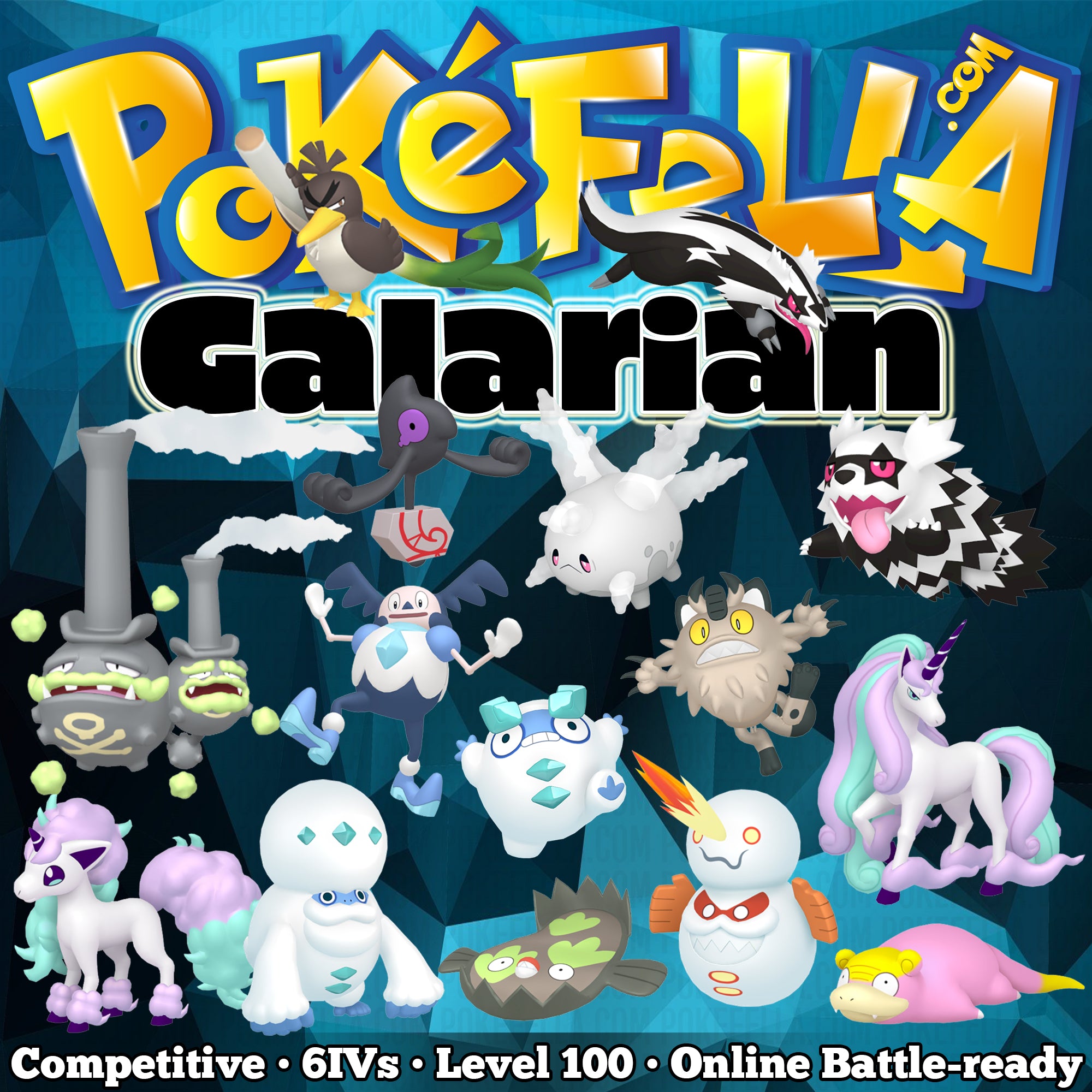Galarian Forms Bundle • Competitive • 6IVs • Level 100 • Online Battle ...